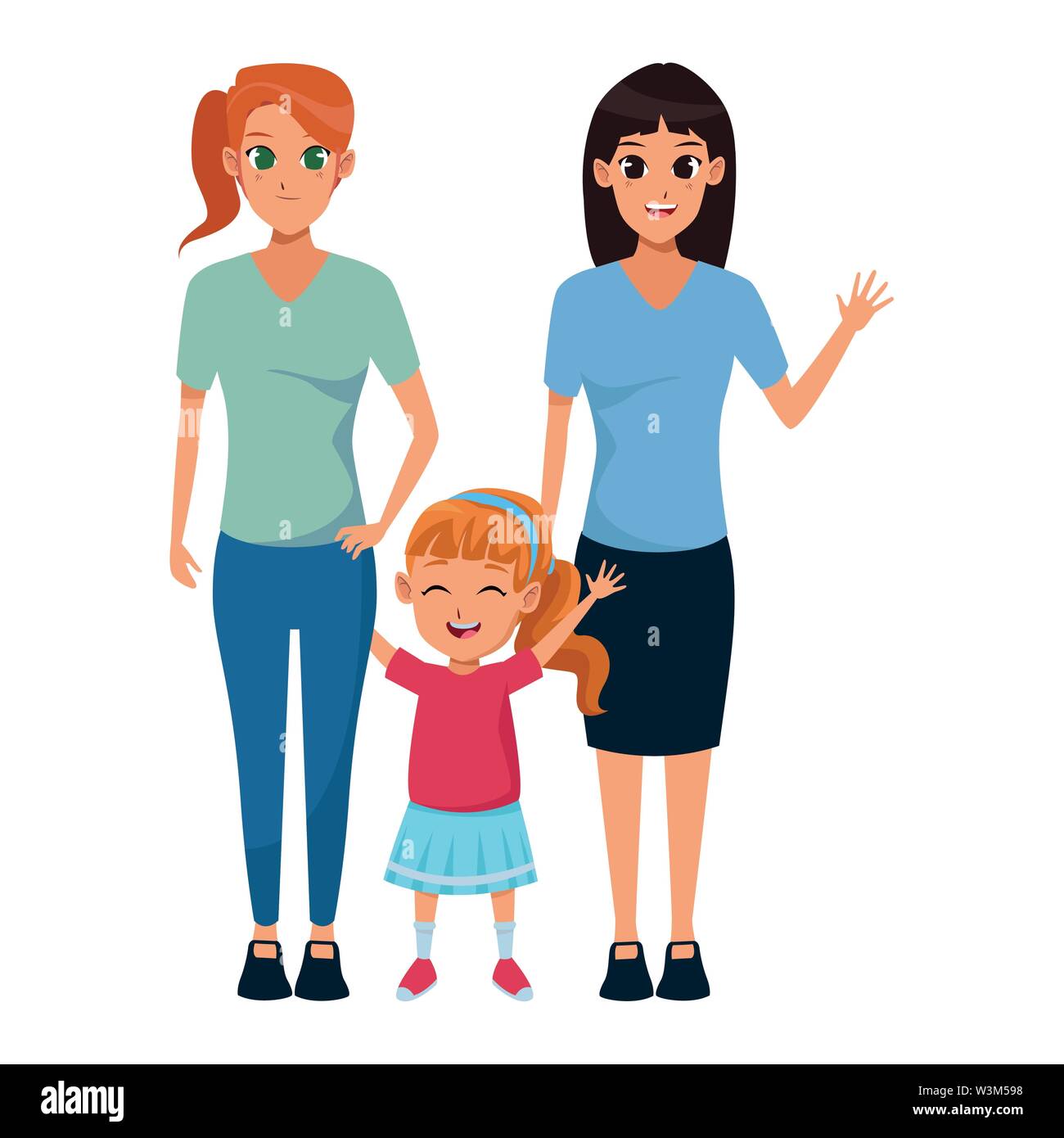 Family parents and childrens cartoons Stock Vector Image & Art - Alamy
