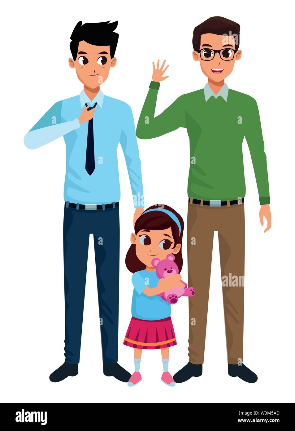 Two dads Stock Vector Images - Alamy