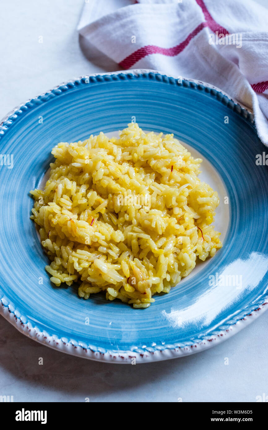 Italian Risotto with Saffron / Alla Milanese Style. Traditional Food ...