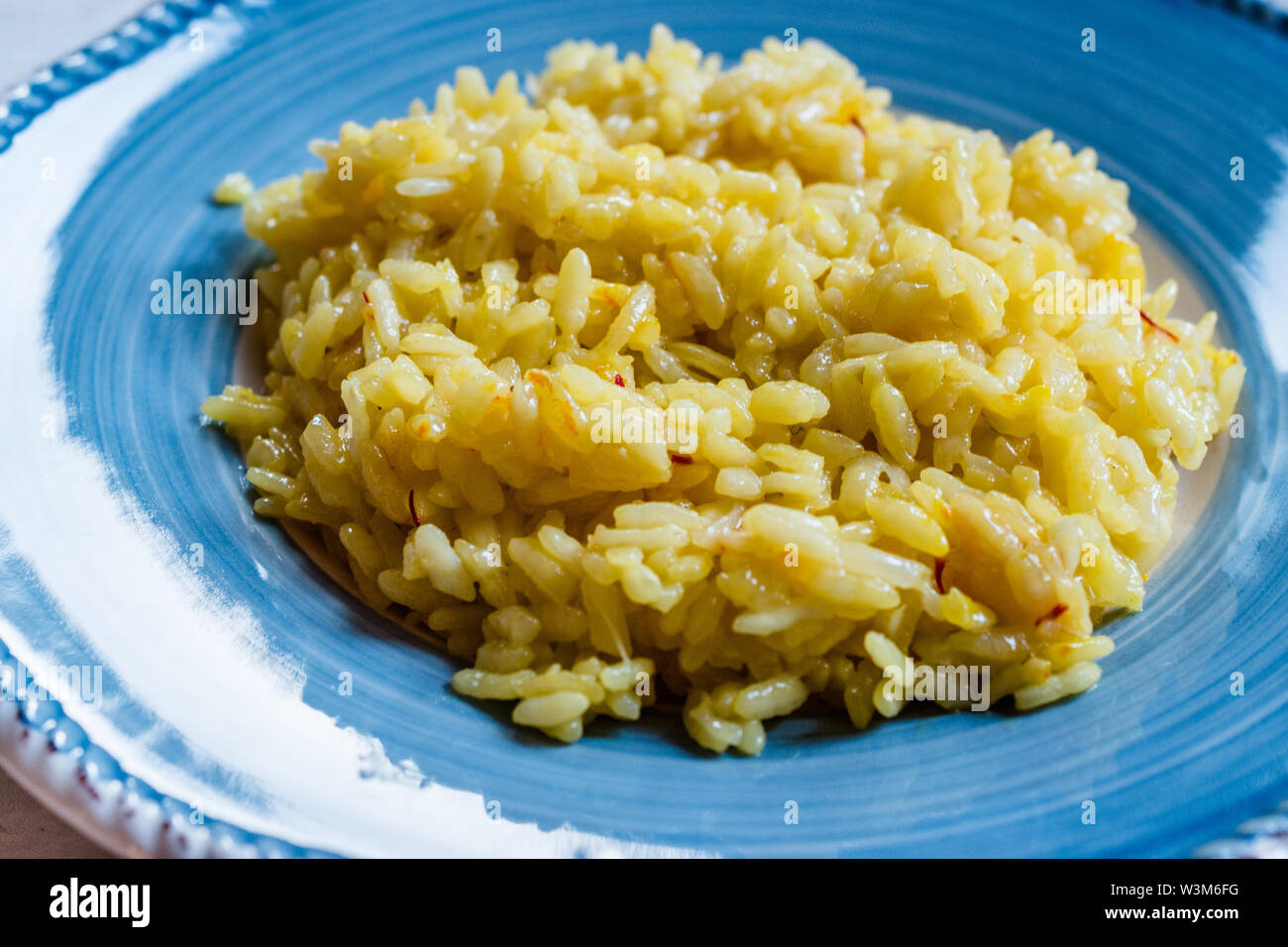 Italian Risotto with Saffron / Alla Milanese Style. Traditional Food ...