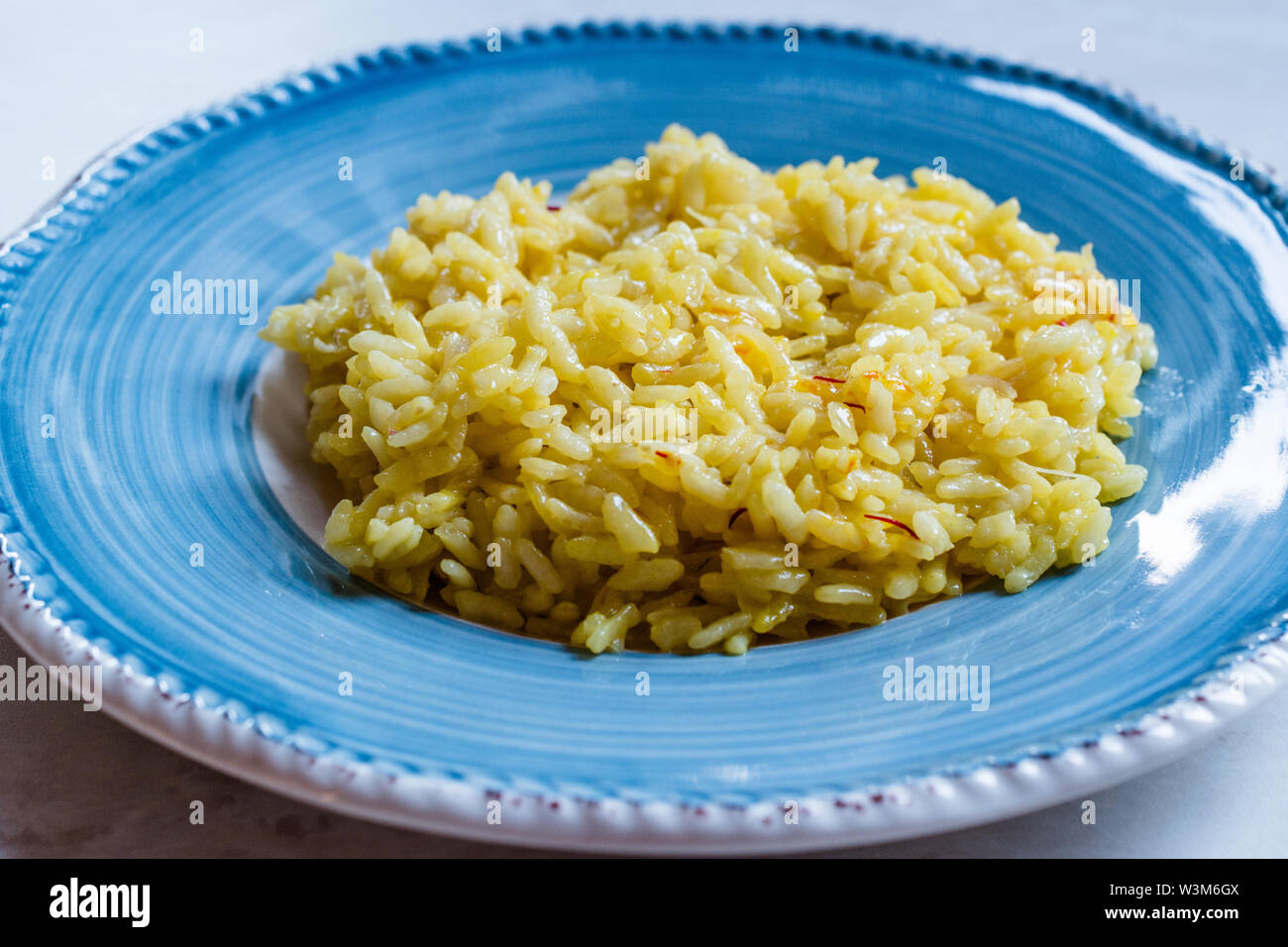 Italian Risotto with Saffron / Alla Milanese Style. Traditional Food ...