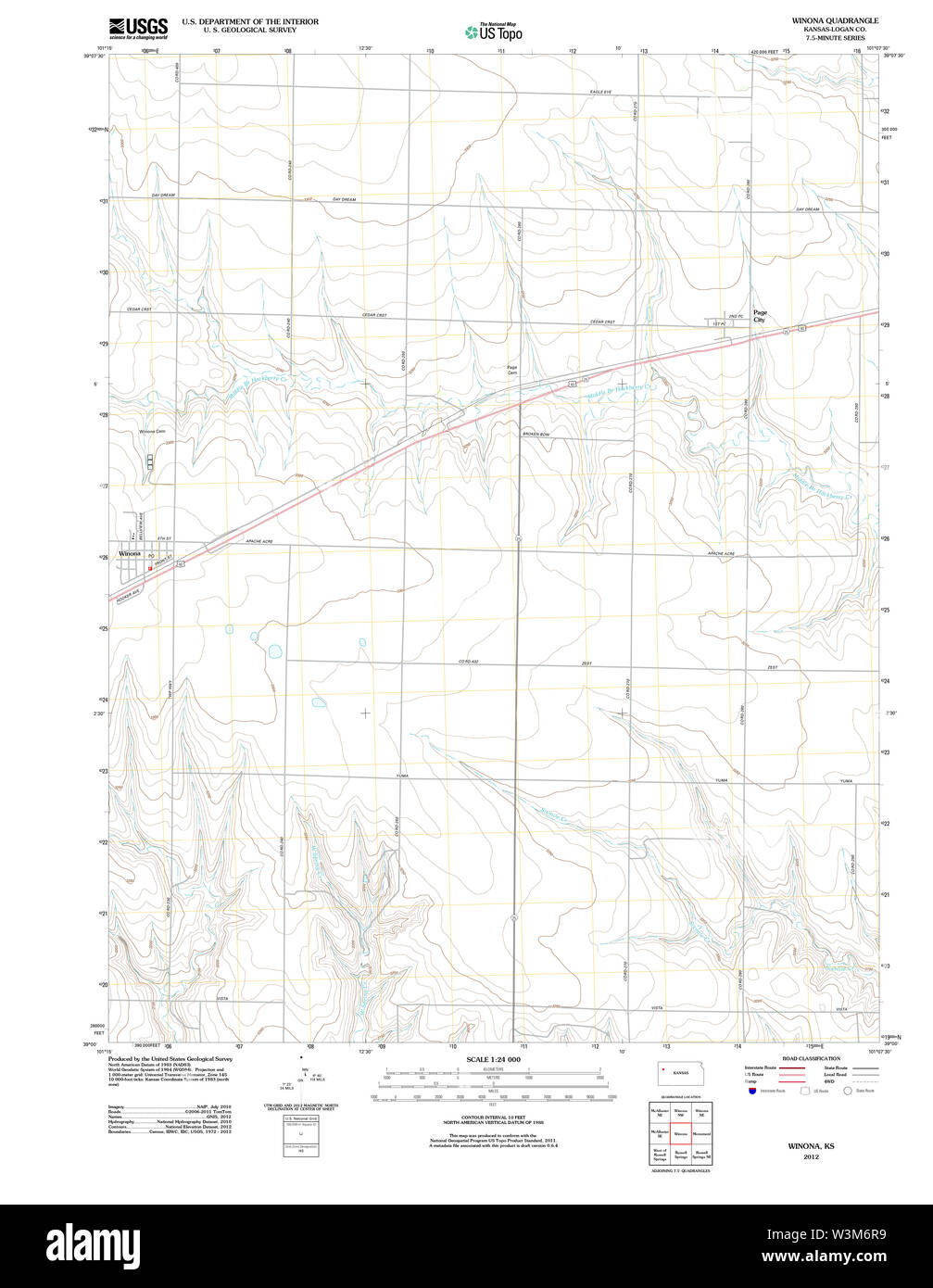 Winona kansas map hi-res stock photography and images - Alamy