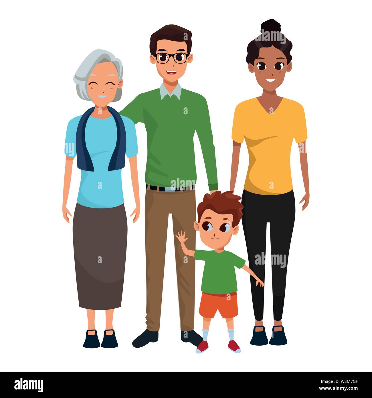 Family parents and childrens cartoons Stock Vector Image & Art - Alamy