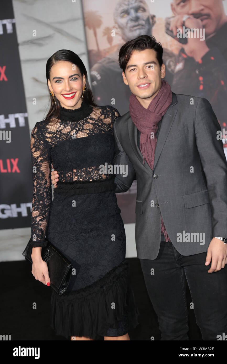 Los Angeles, CA, USA. Daniela Botero, Manolo Gonzalez-Ripoll Vergara at Netflix's "Bright" Los ...