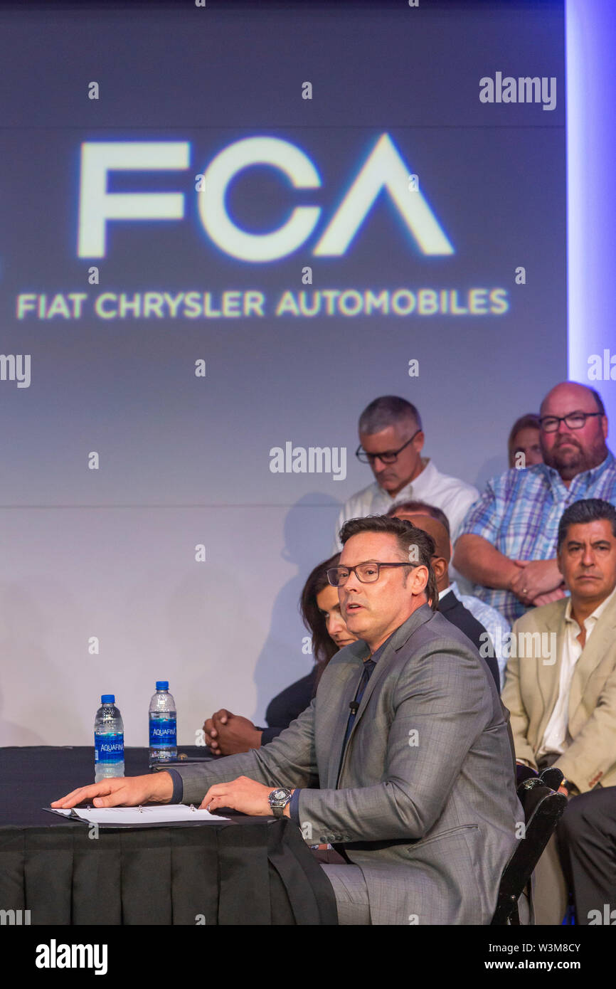 Auburn Hills, Michigan USA - 16 July 2019 - Fiat Chrysler and the ...