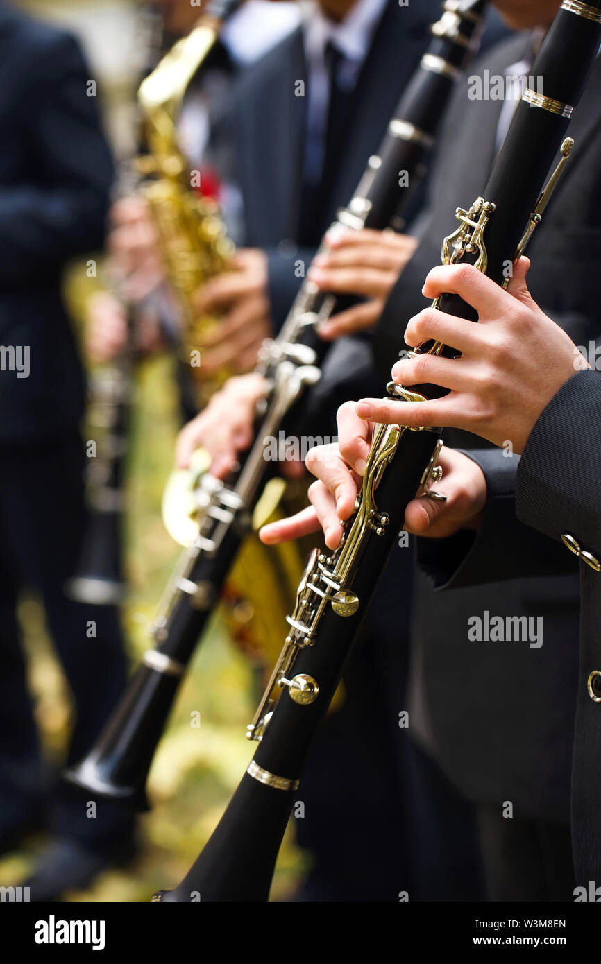 Clarinet player in orchestra hi-res stock photography and images - Alamy