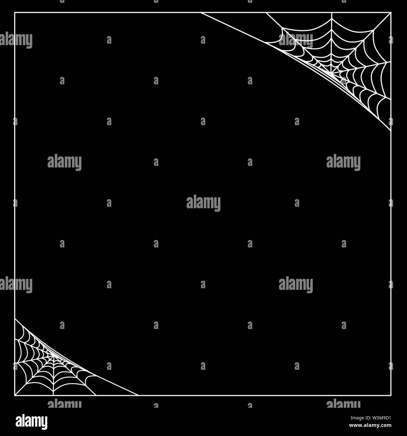 Vector spider web corner on a black background.Vector illustration ...