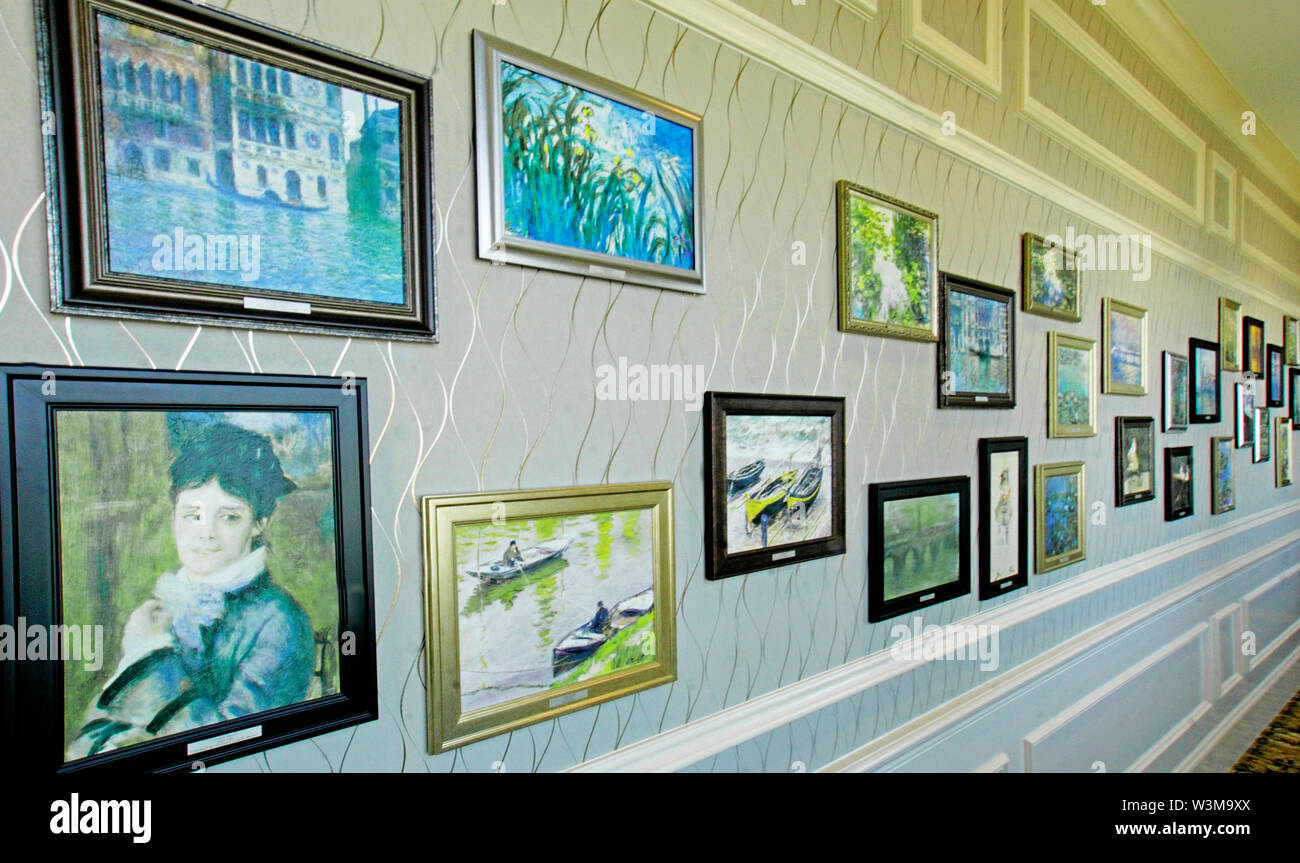Wall of Art on the American Duchess stern wheel riverboat of the ...