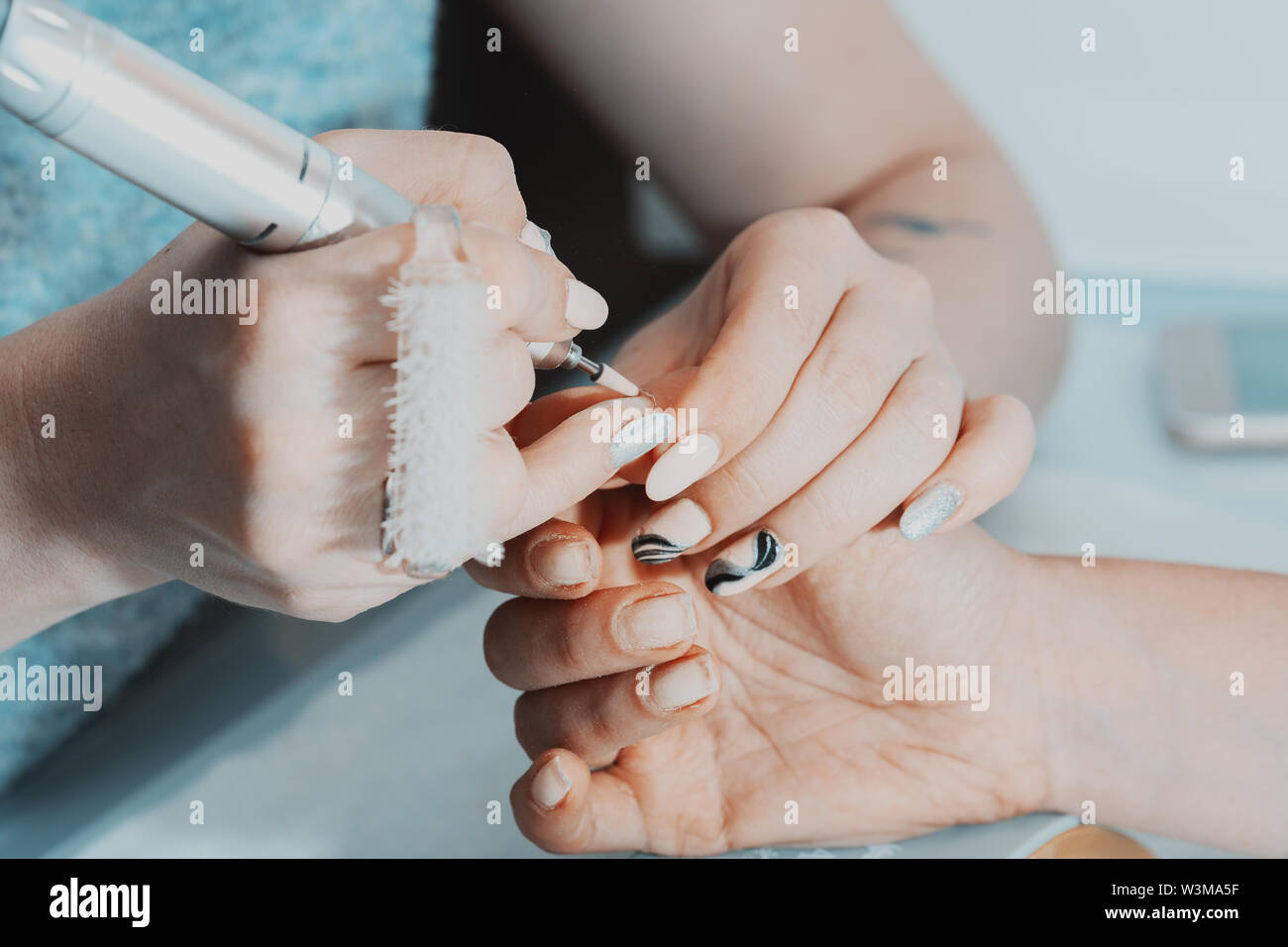 Hardware manicure procedure adult woman hi-res stock photography and ...