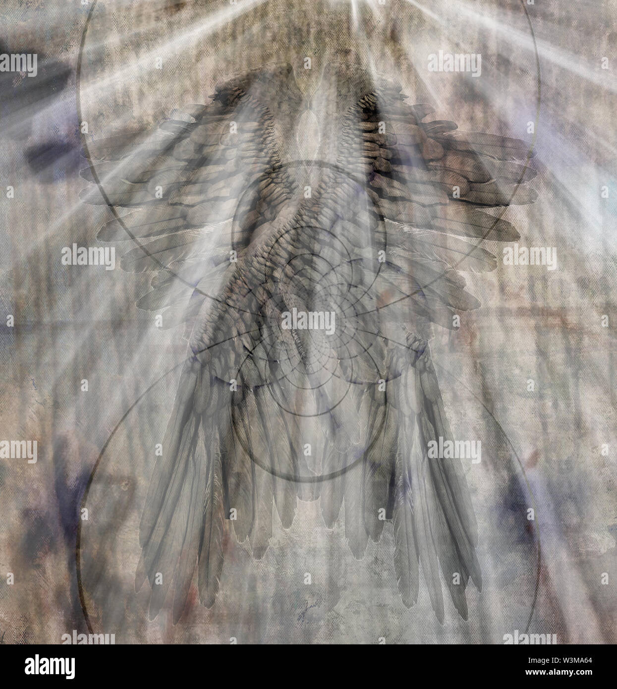 Spiritual art. Angels Wings Stock Photo - Alamy