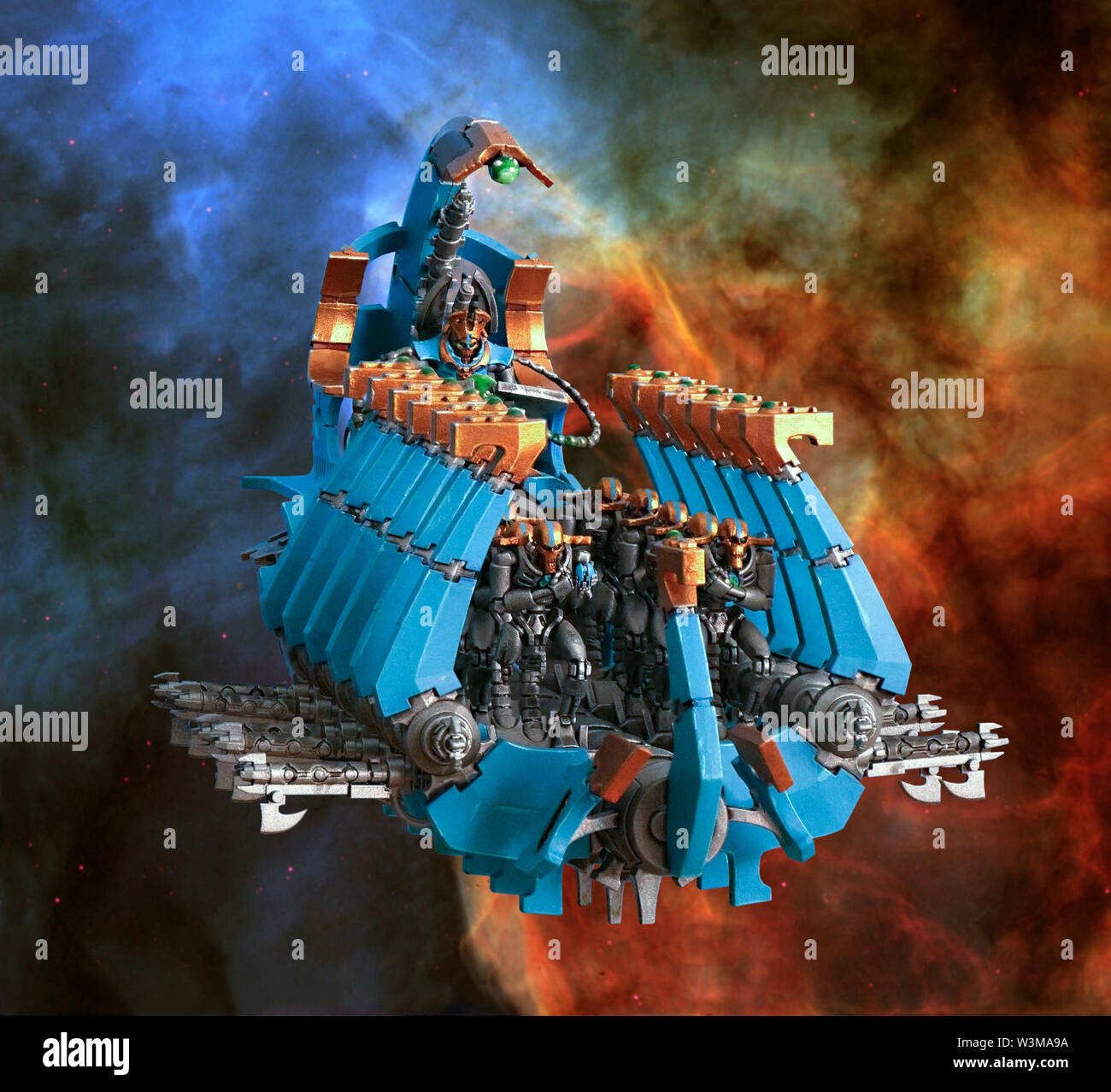 Warhammer 40,000 Ghost Arc transporter ship painted model Stock Photo ...