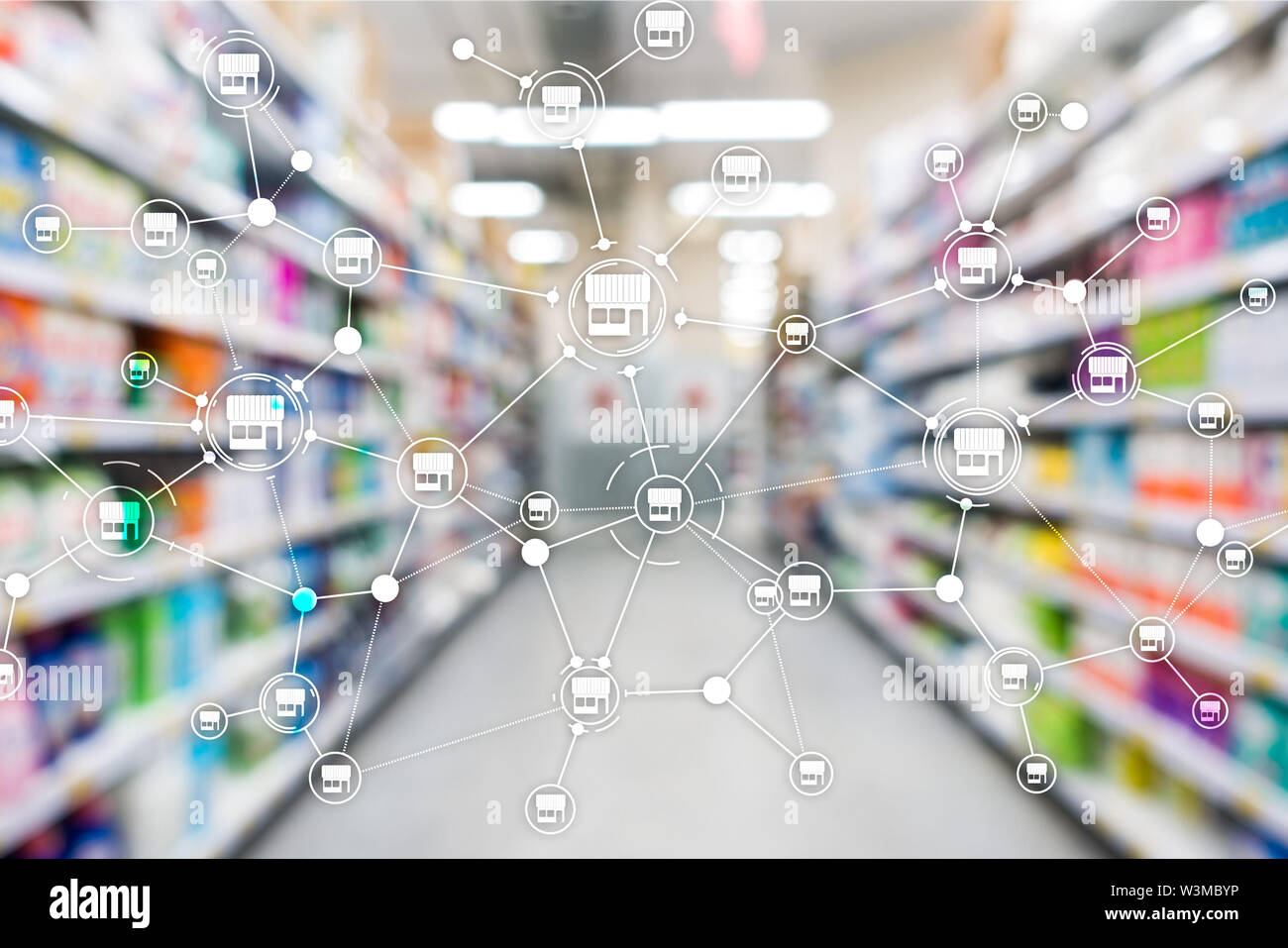 Franchise Distribution network Shop Retail Business Financial concept ...