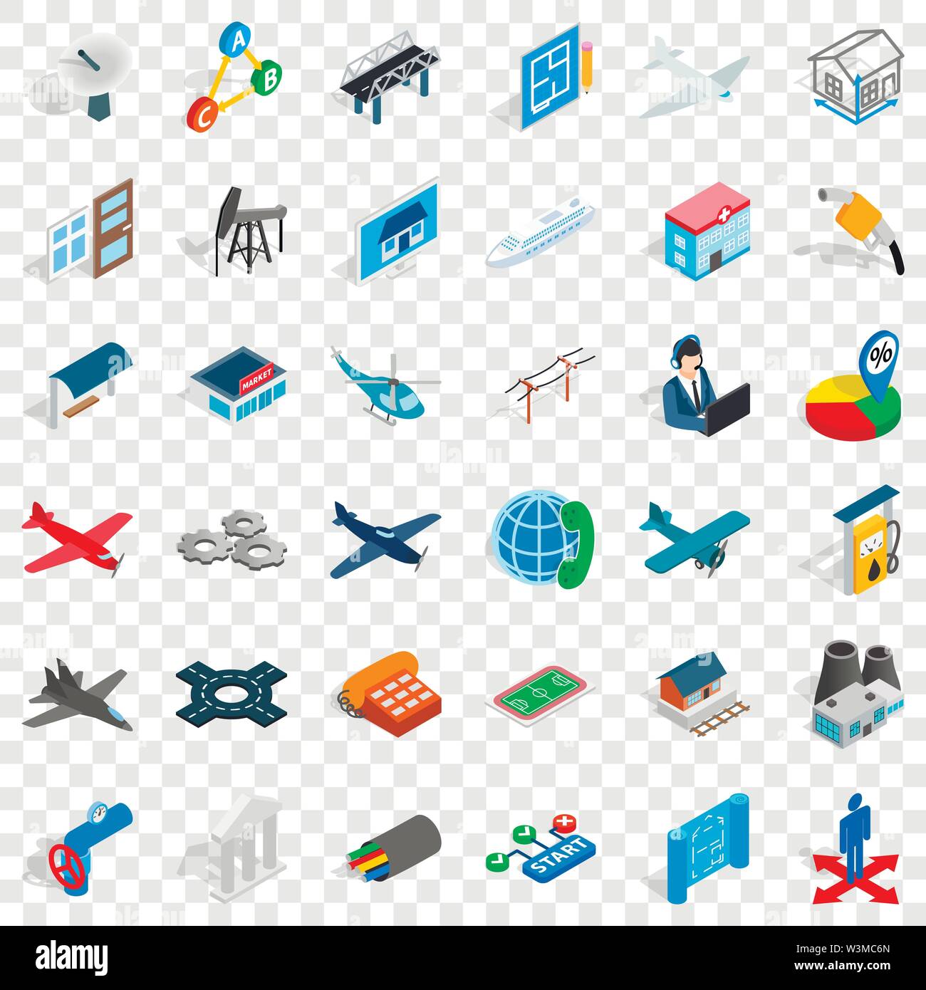 Jet icons set, isometric style Stock Vector Image & Art - Alamy