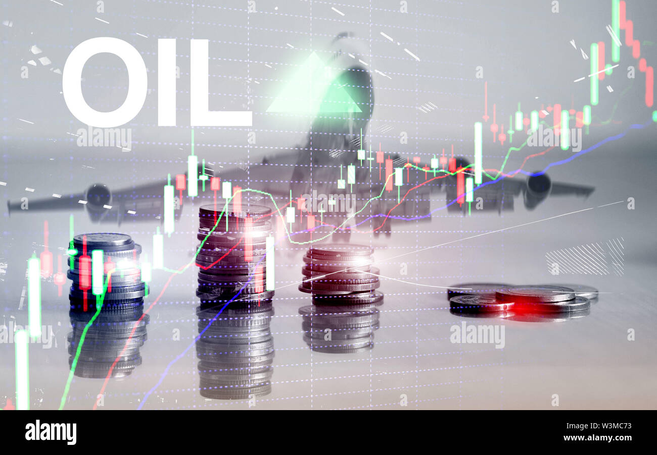 Oil trend up. Crude oil price stock exchange trading up. Price oil up ...