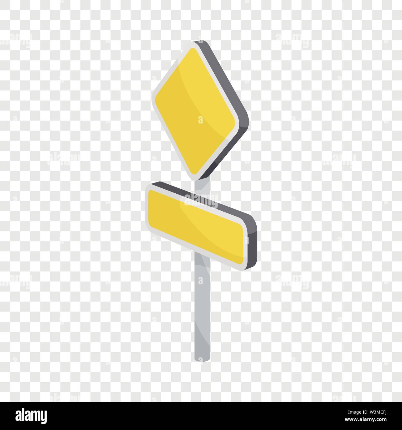 Yellow road sign icon, cartoon style Stock Vector Image & Art - Alamy