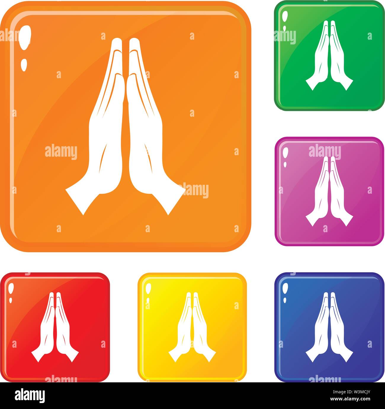 Prayer icons set vector color Stock Vector Image & Art - Alamy