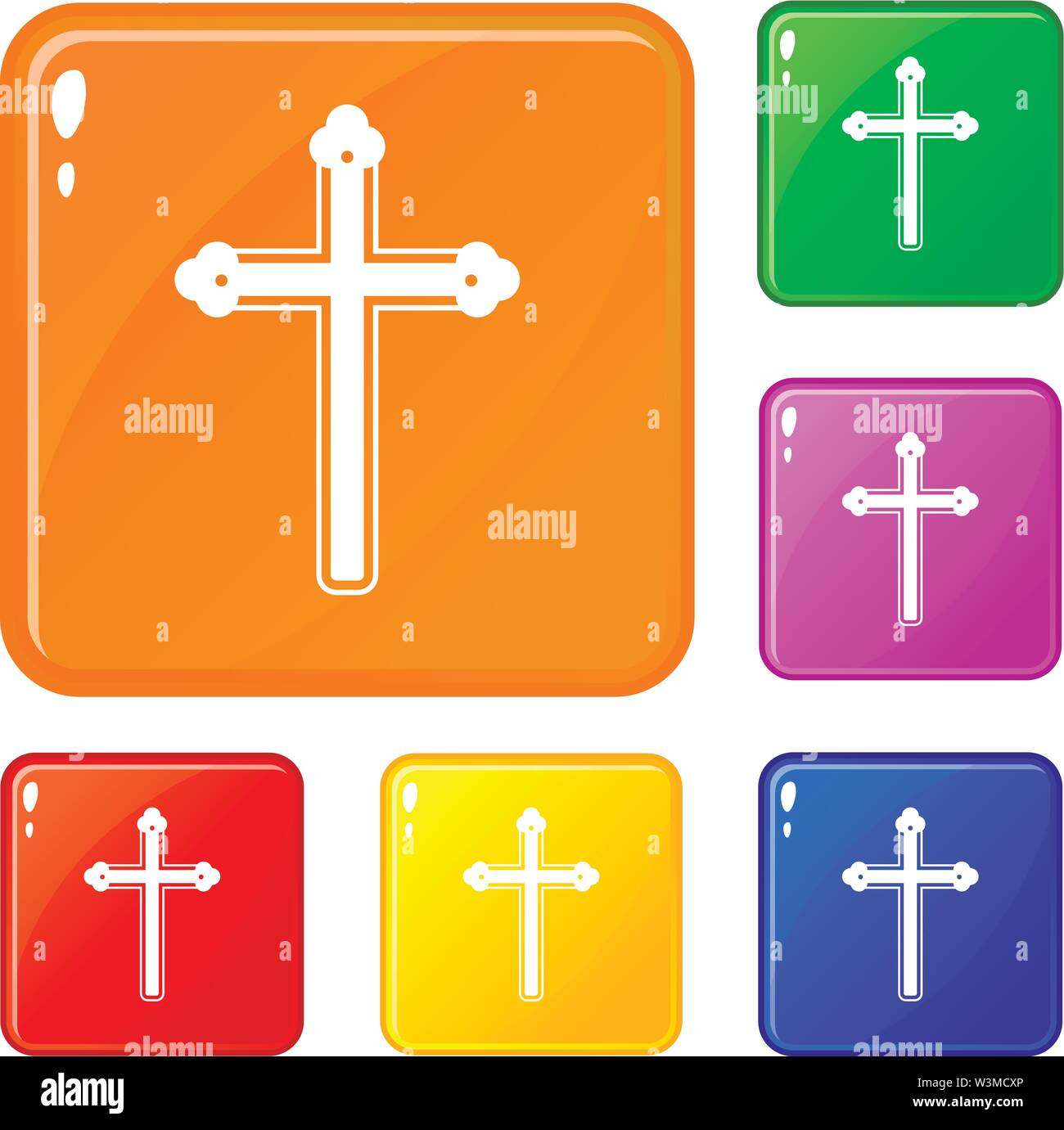 Holy cross icons set vector color Stock Vector Image & Art - Alamy