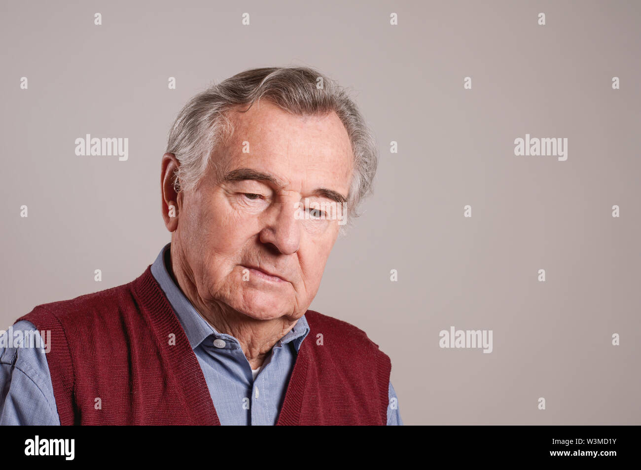 Portrait of frustrated senior man - isolated Stock Photo - Alamy