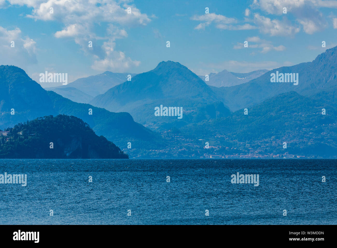 Mountains by Lake Como in Lombardy, Italy Stock Photo - Alamy
