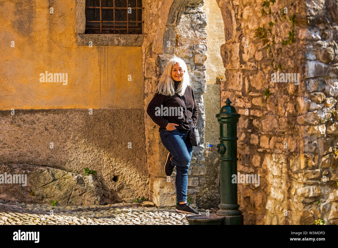 Arch lake woman hi-res stock photography and images - Alamy