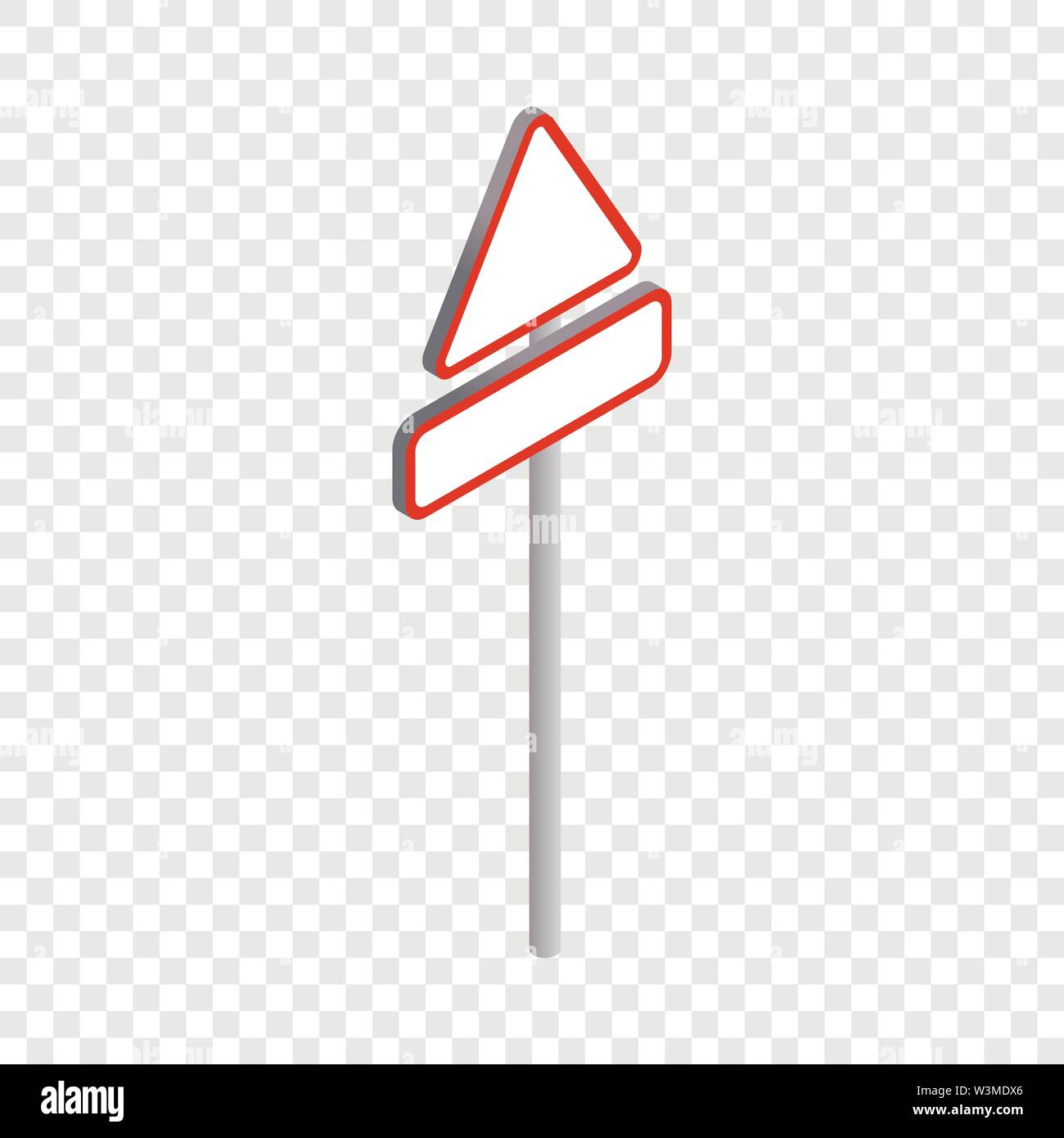 Empty triangular road sign Stock Vector Images - Alamy