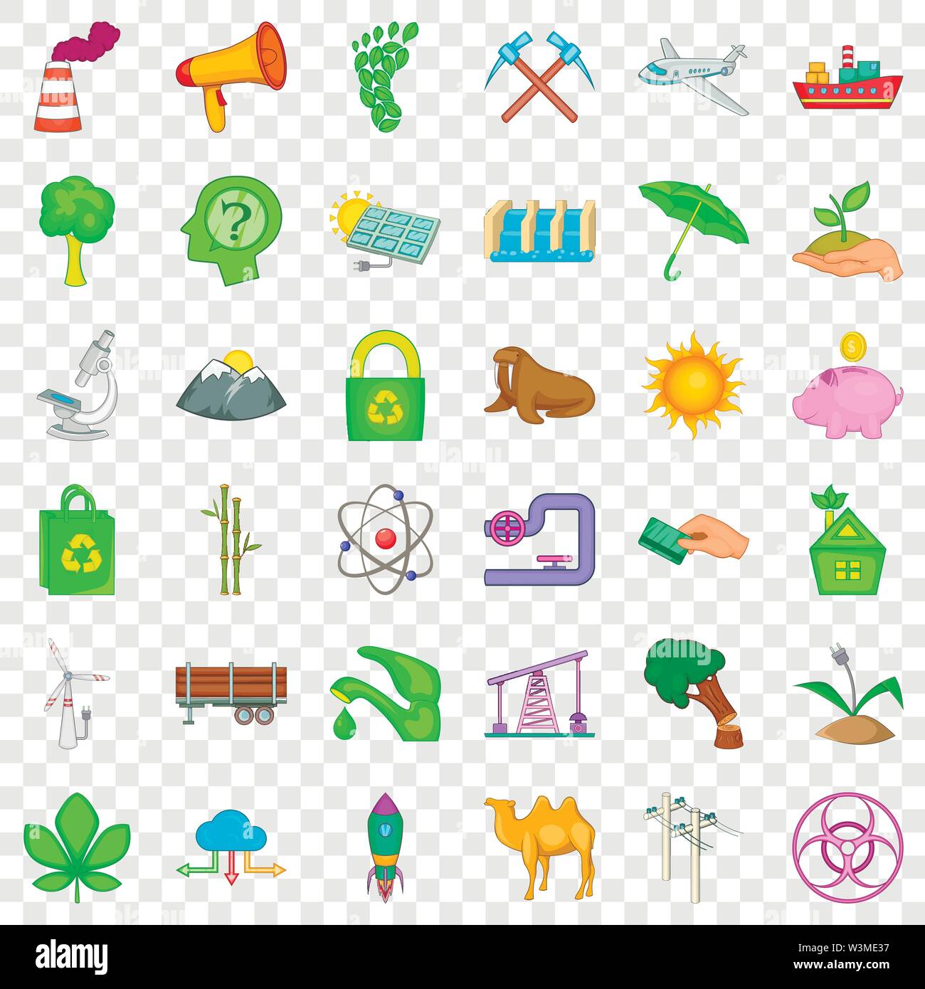 Global warming icons set, cartoon style Stock Vector Image & Art - Alamy