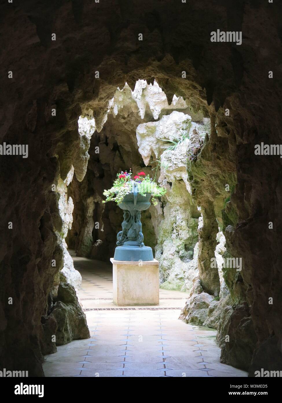 View through to the grotto and fernery at the Swiss Garden at ...