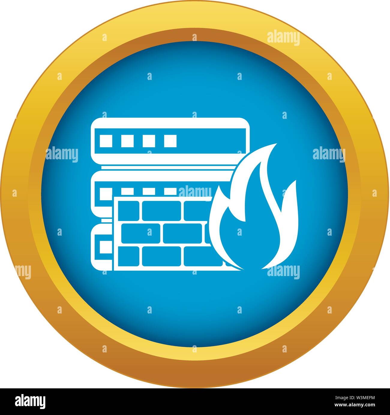 Database and firewall icon blue vector isolated Stock Vector Image ...