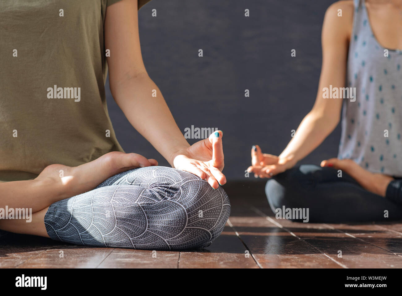 Women meditating on serene hi-res stock photography and images - Alamy