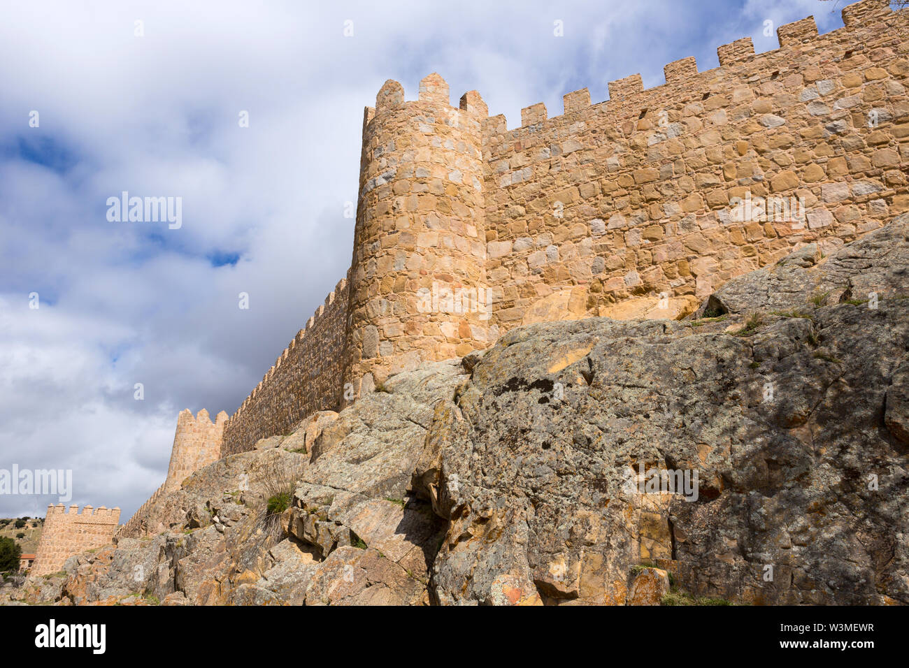 Ancient fortification of Avila, Castile and Leon, Spain Stock Photo - Alamy