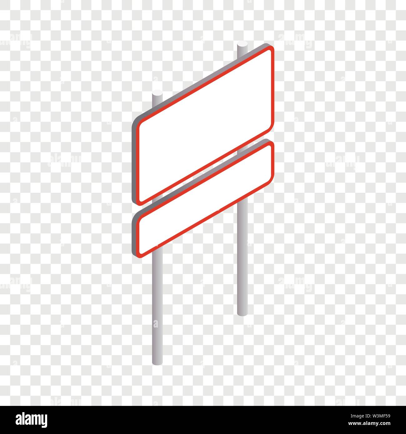 Rectangular road sign icon, isometric 3d style Stock Vector Image & Art ...