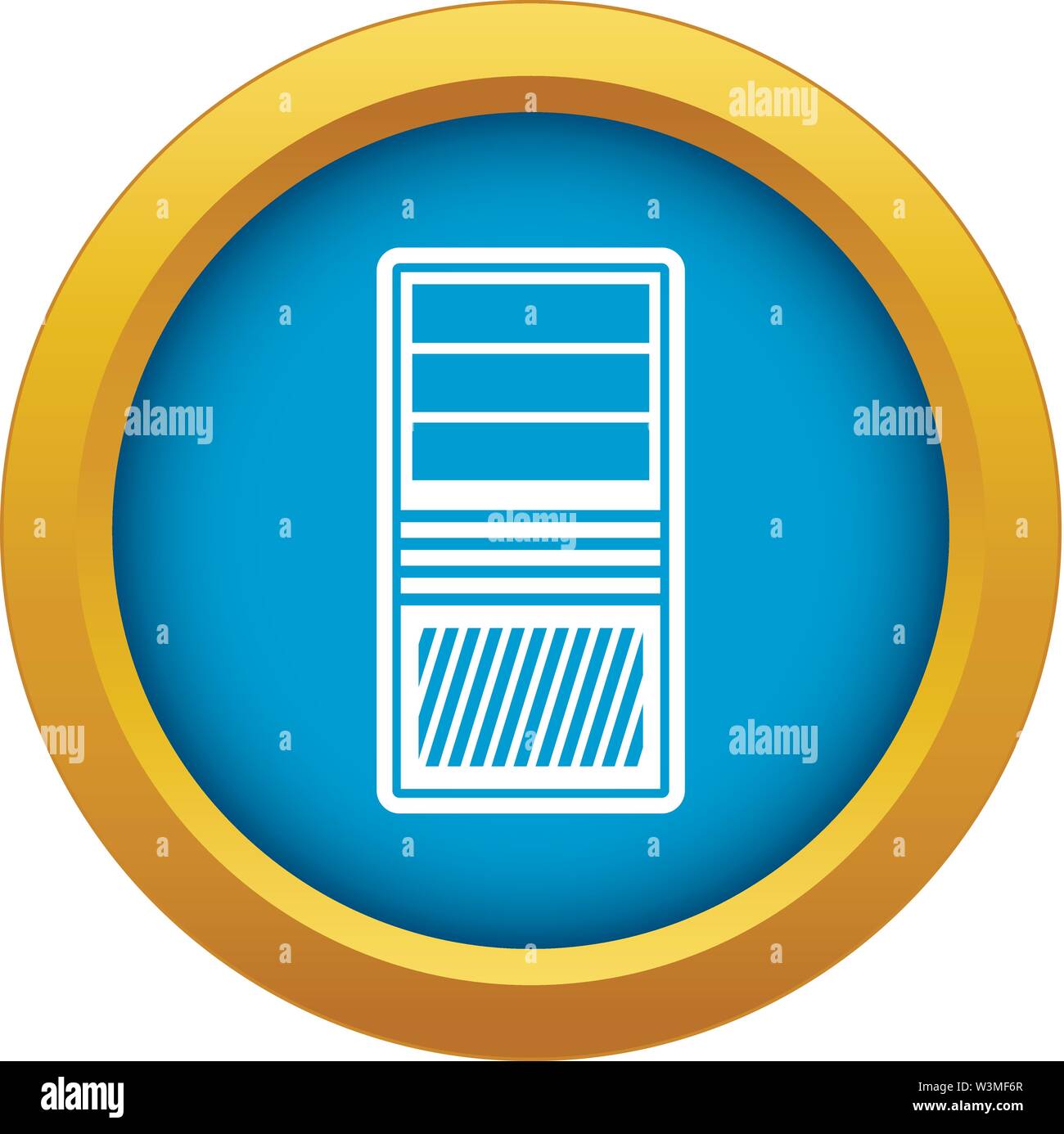 Black computer system unit icon blue vector isolated Stock Vector Image ...