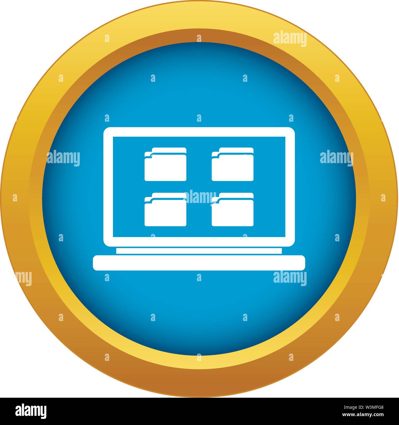 Desktop icon blue vector isolated Stock Vector Image & Art - Alamy