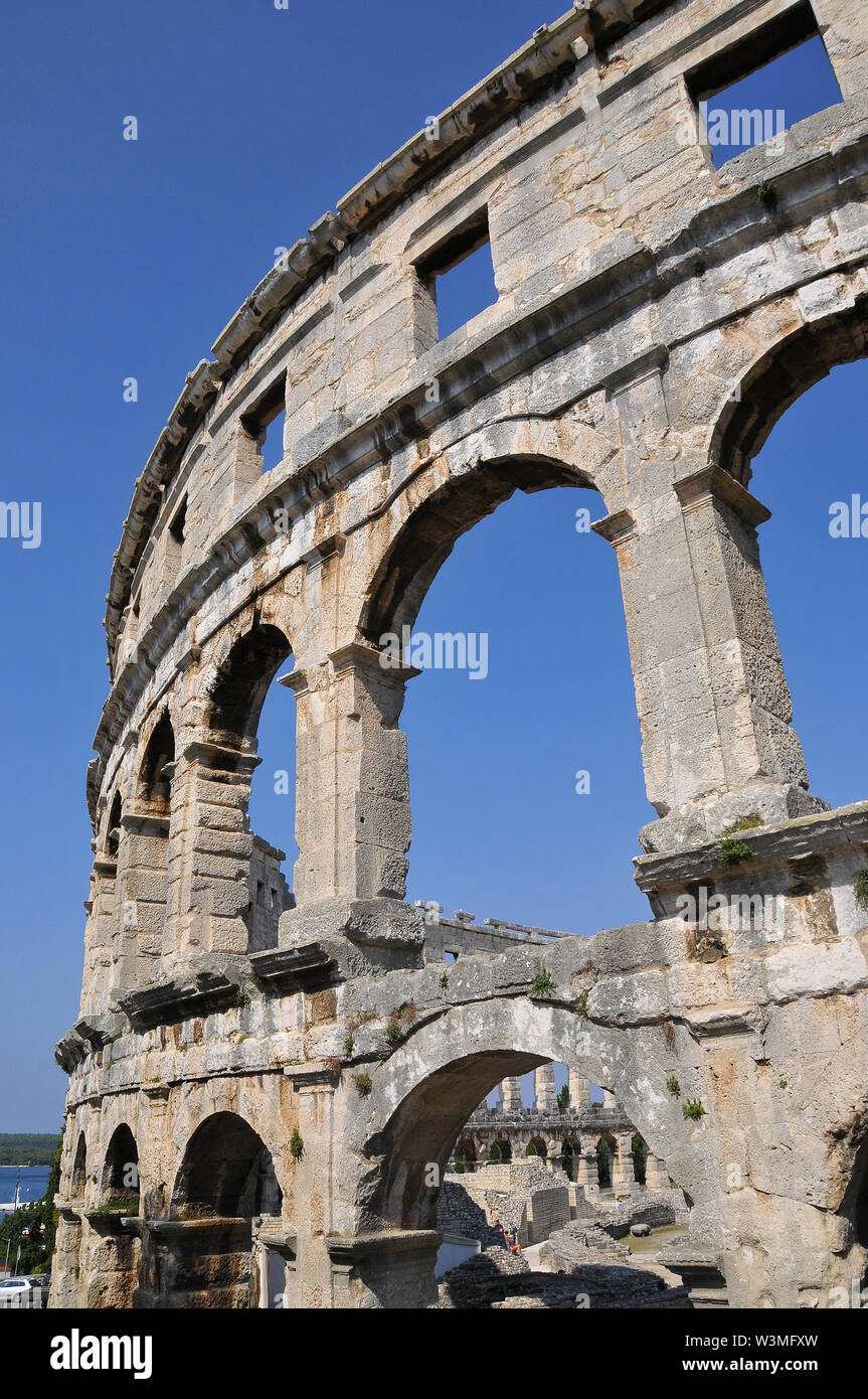 Pula Arena, Roman amphitheatre, Pula, Croatia, Europe Stock Photo - Alamy