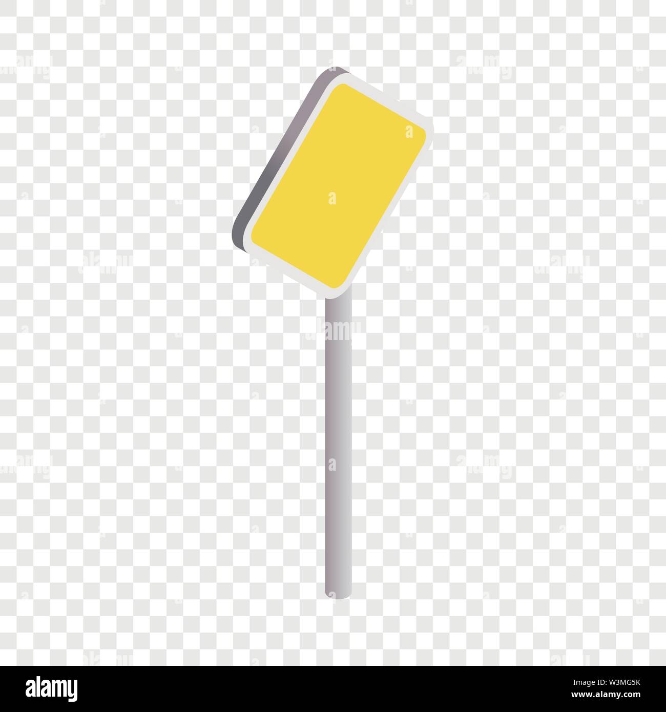 Road sign yellow rhombus icon, isometric 3d style Stock Vector Image ...
