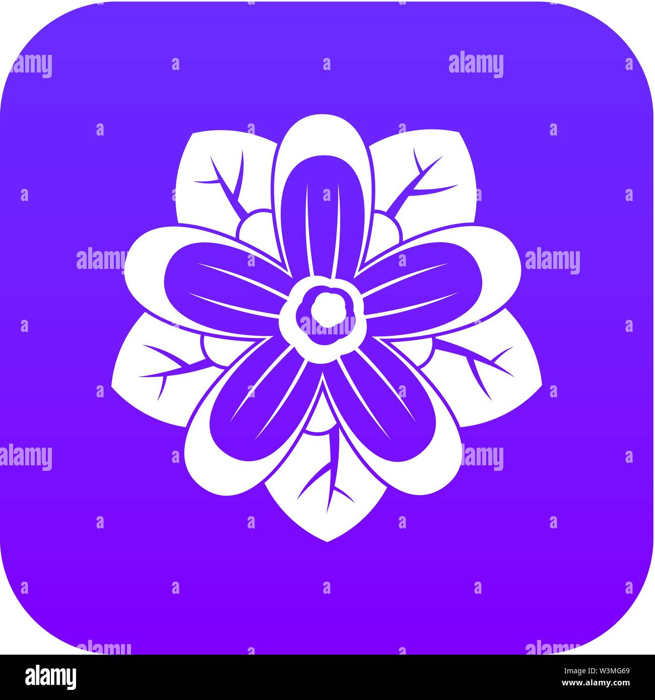 Flower icon digital purple Stock Vector Image & Art - Alamy