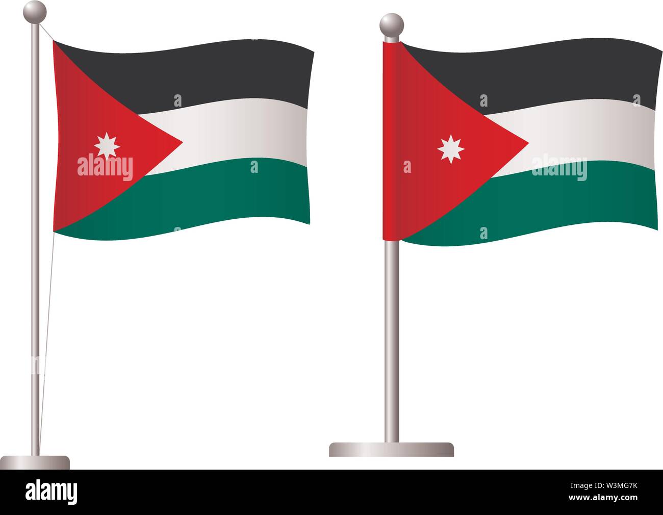 Vector flagpole with jordan flag hi-res stock photography and images ...