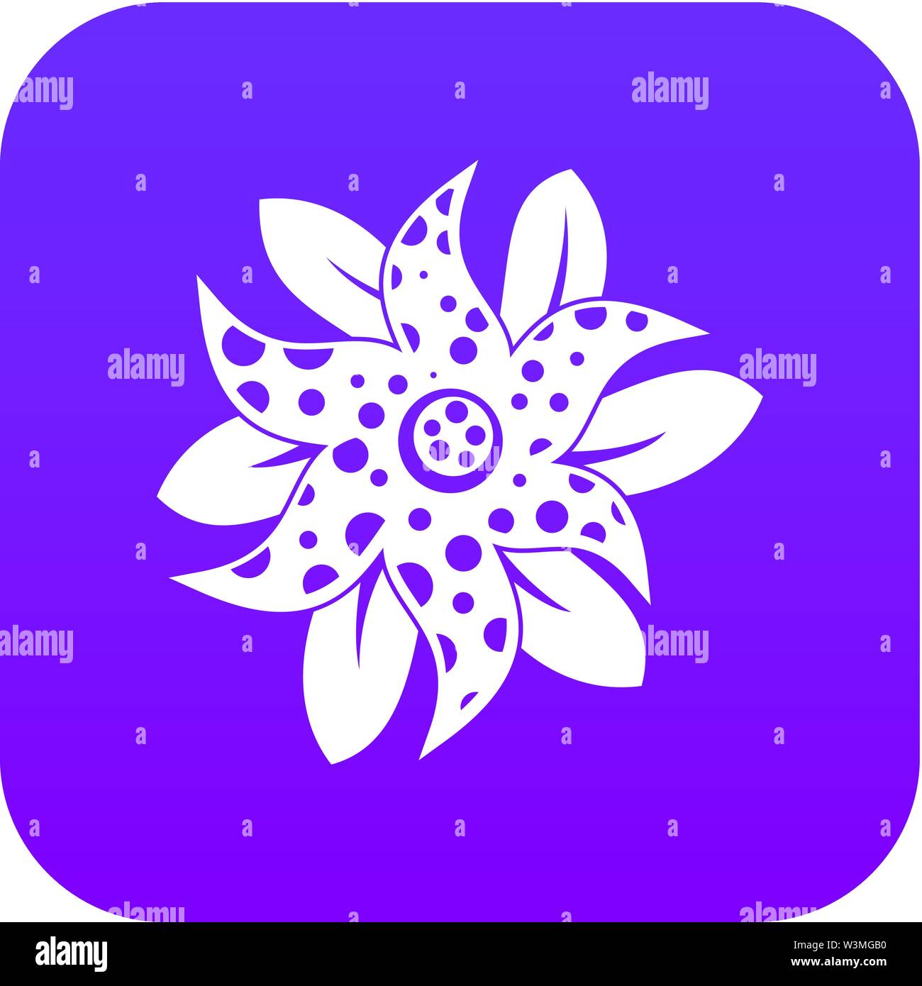 Flower icon digital purple Stock Vector Image & Art - Alamy
