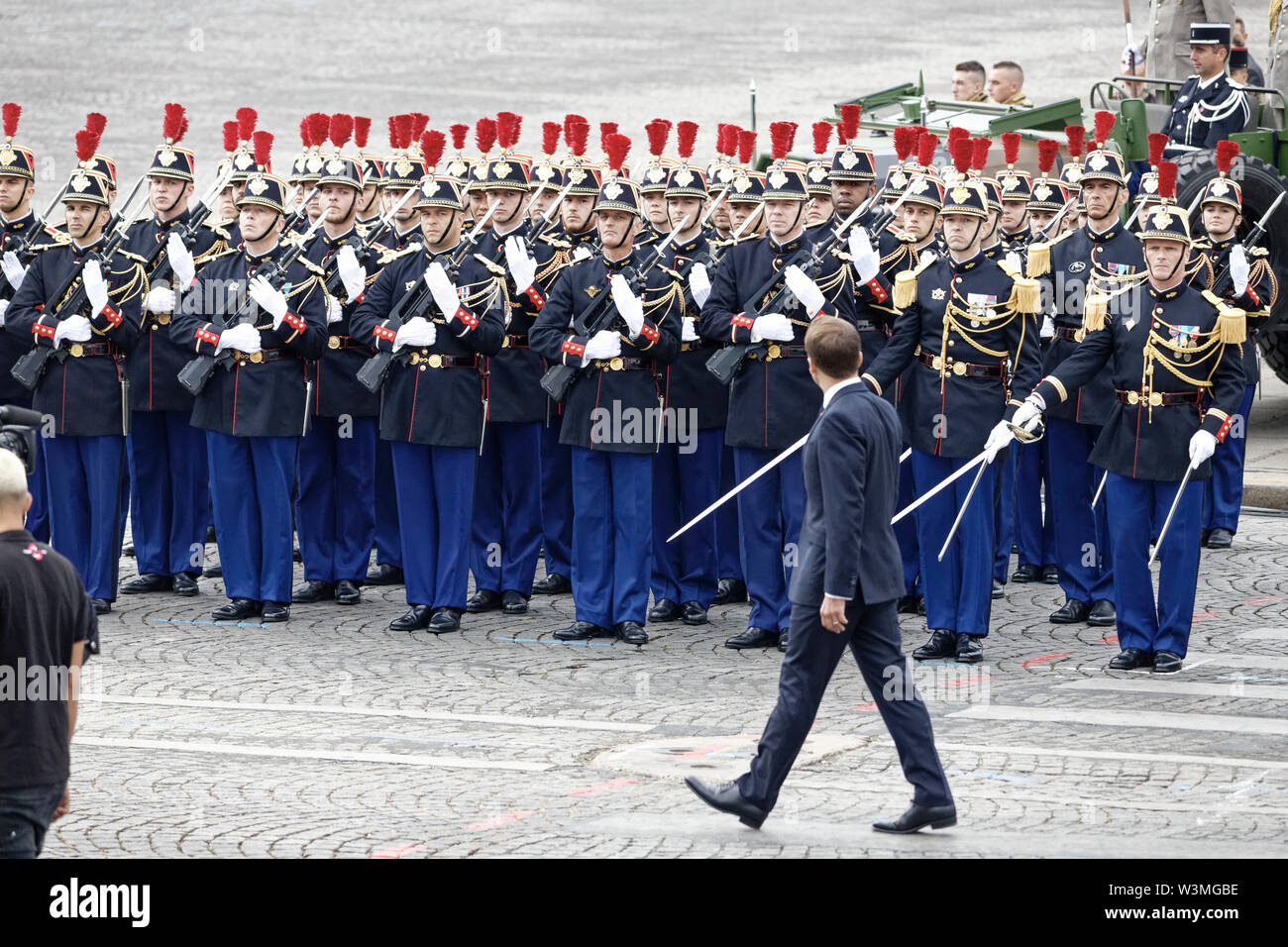 Paris, France. 14th July, 2019. 4300 soldiers, 196 vehicles, 237 horses ...