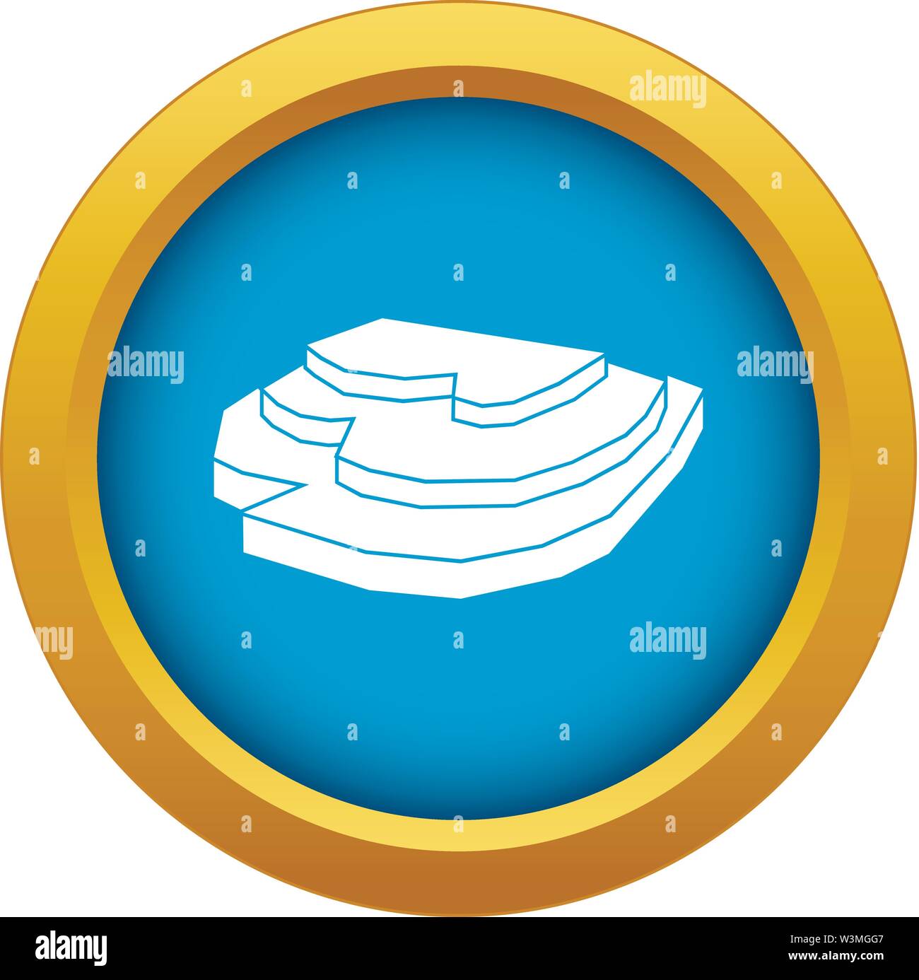 Rice field icon blue vector isolated Stock Vector Image & Art - Alamy