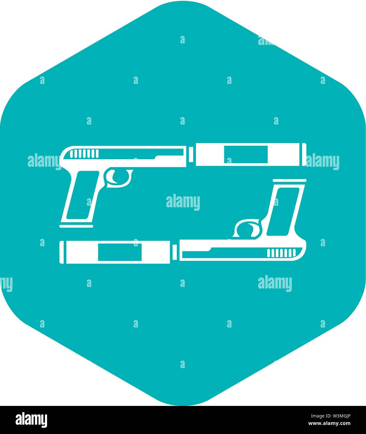 Gun icon, simple style Stock Vector Image & Art - Alamy