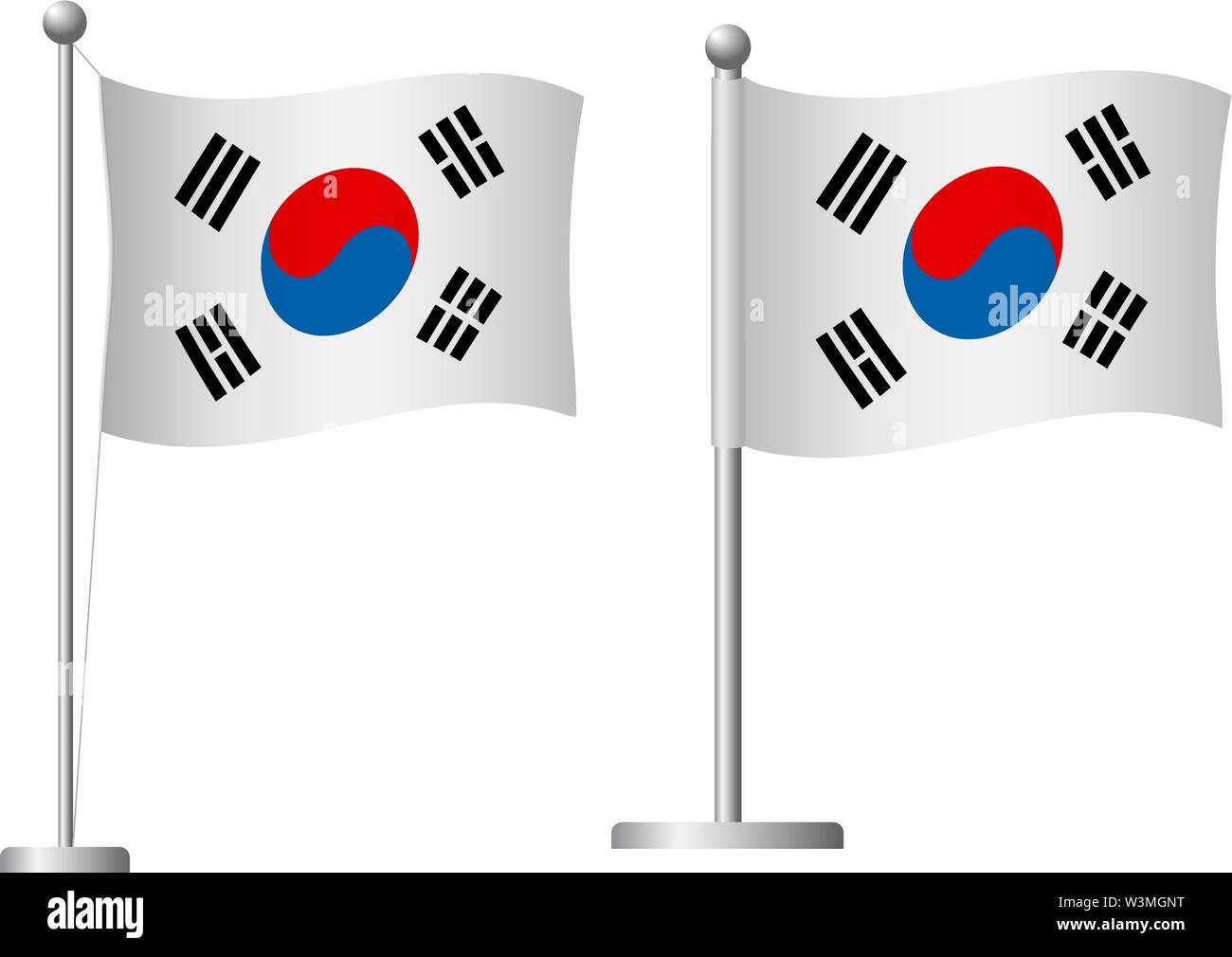 South Korean Flag Pole