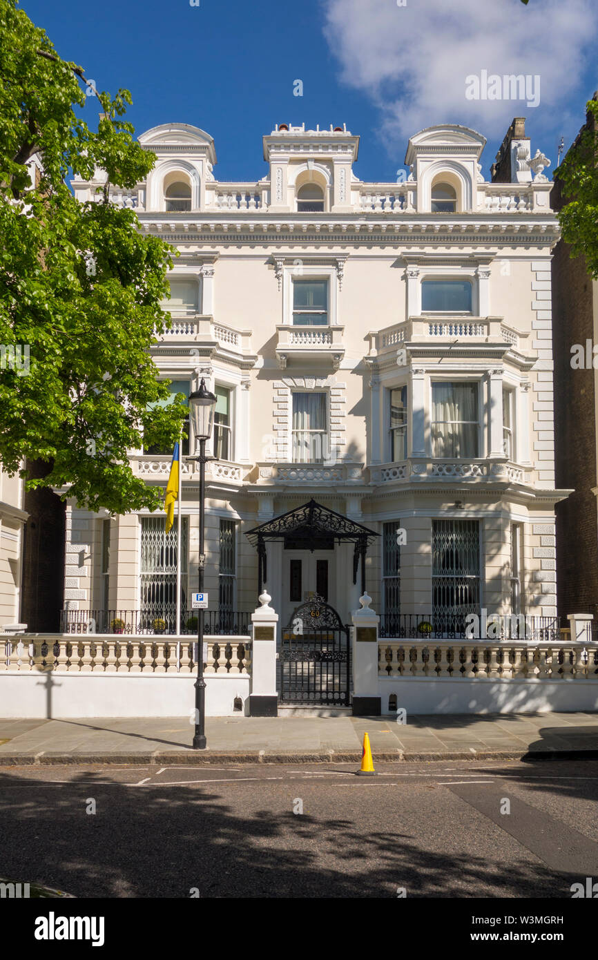 Embassy of Ukraine to the UK, Holland Park, London, UK Stock Photo - Alamy