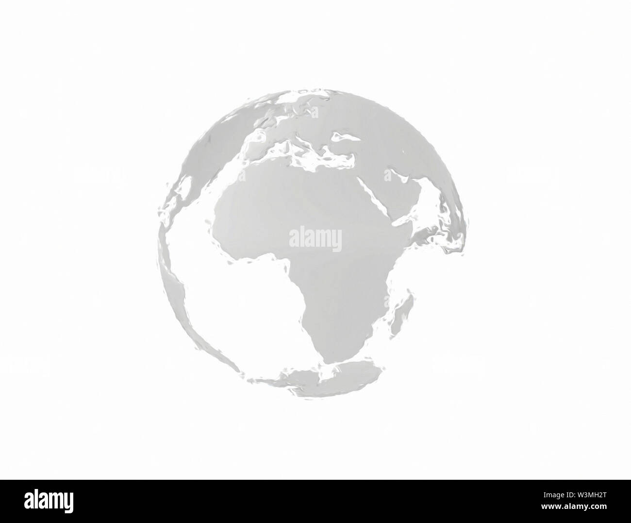 3D render world map painting isolated on white background Stock Photo ...