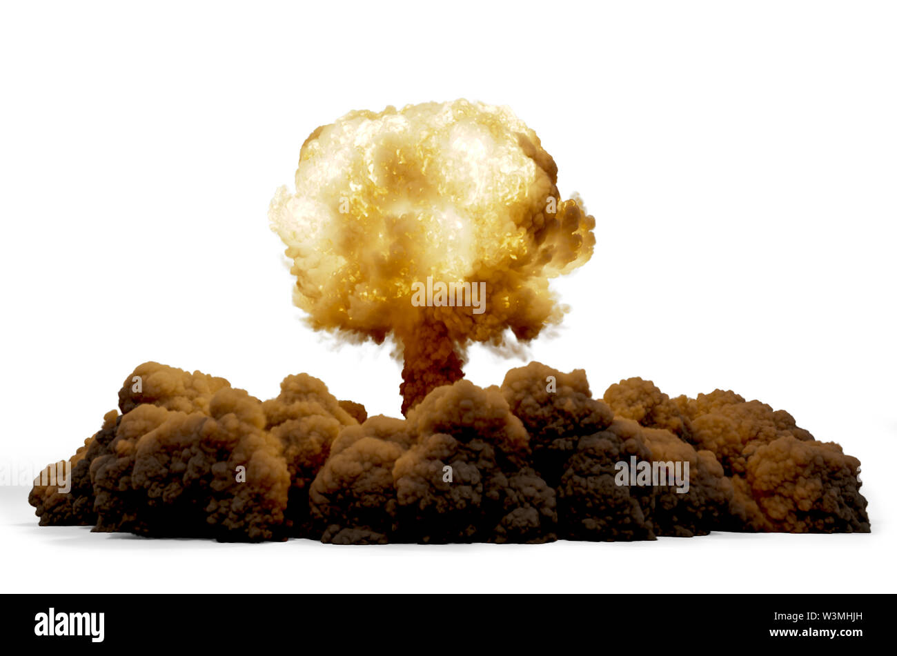 Nuclear explosion and mushroom cloud Cut Out Stock Images & Pictures ...