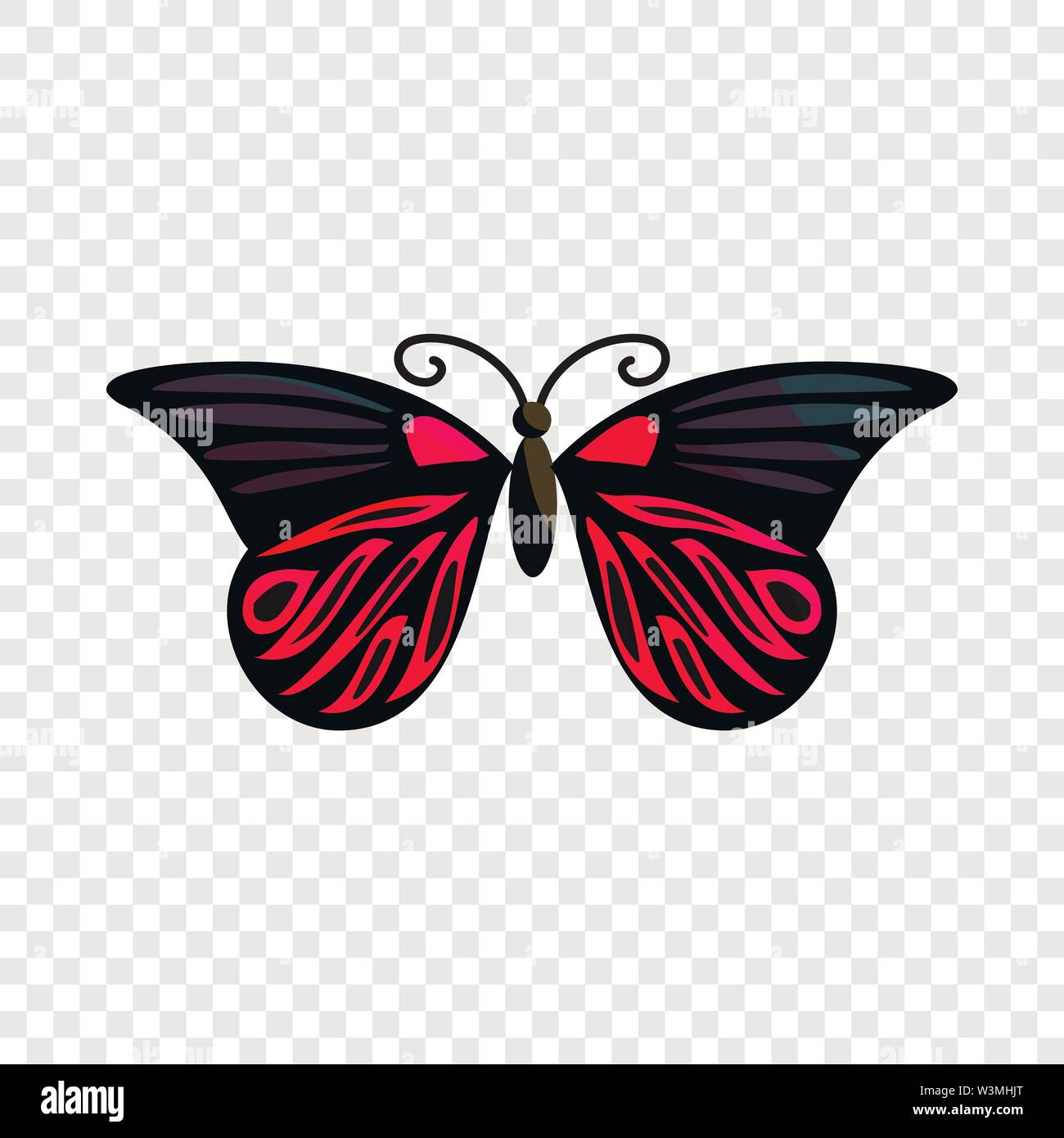 Red butterfly icon, cartoon style Stock Vector Image & Art - Alamy