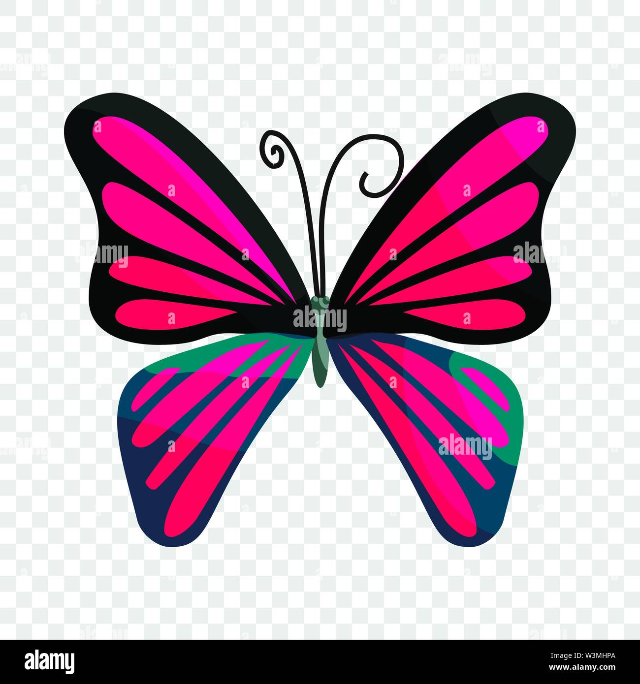 Pink butterfly icon, cartoon style Stock Vector Image & Art - Alamy