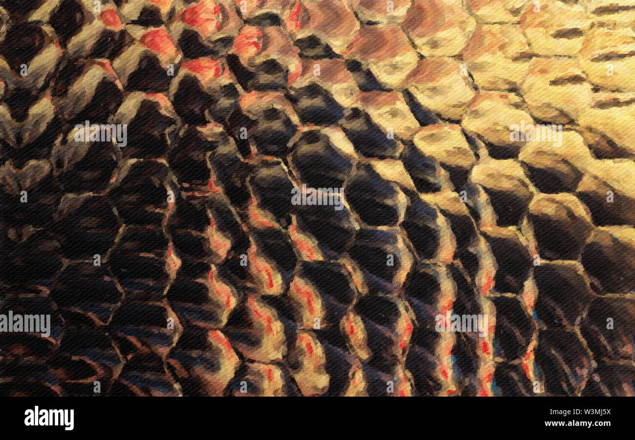 Digital art abstract pattern. Hand drawn modern style art print ...