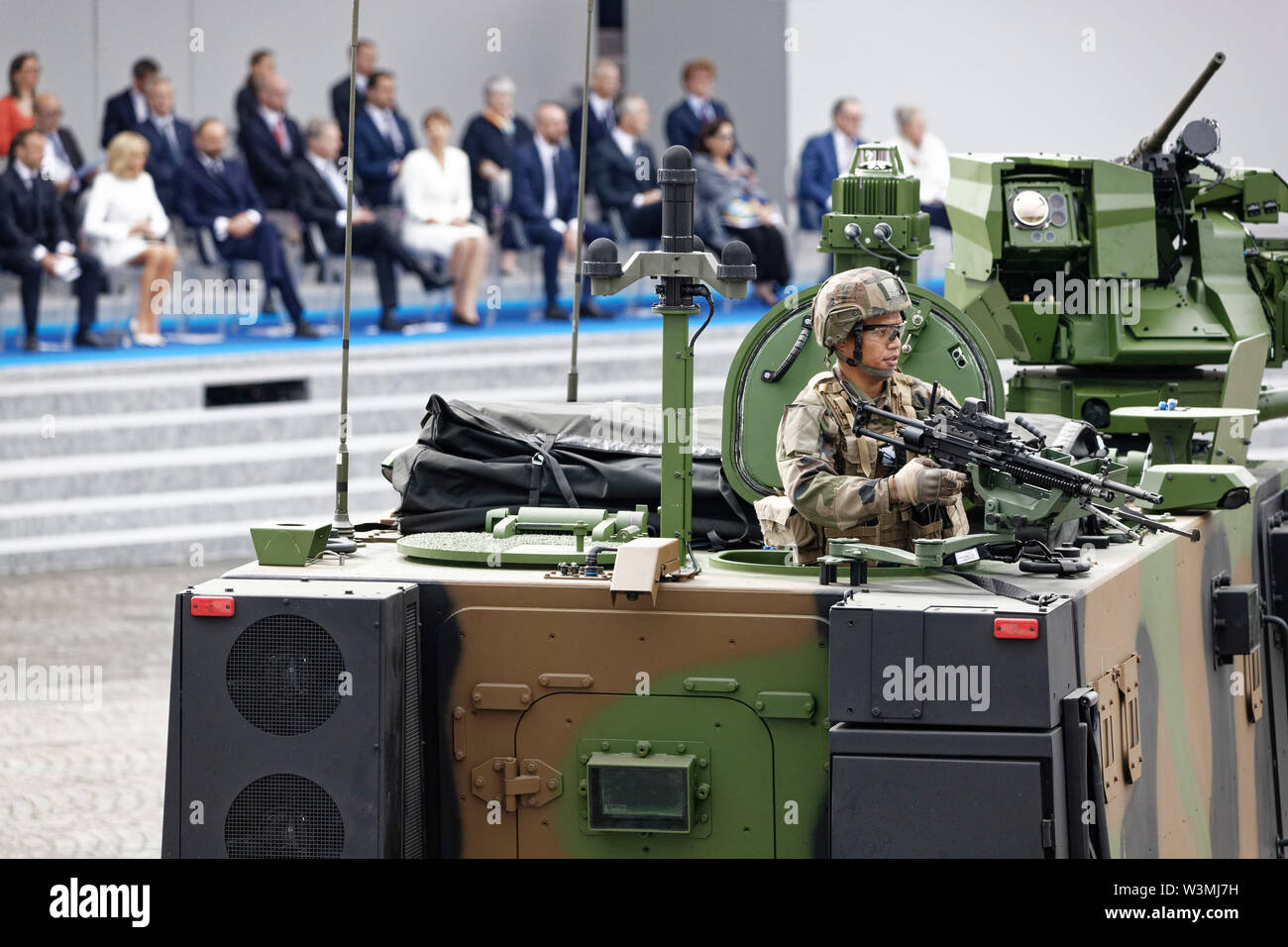 Paris, France. 14th July, 2019. 4300 soldiers, 196 vehicles, 237 horses ...