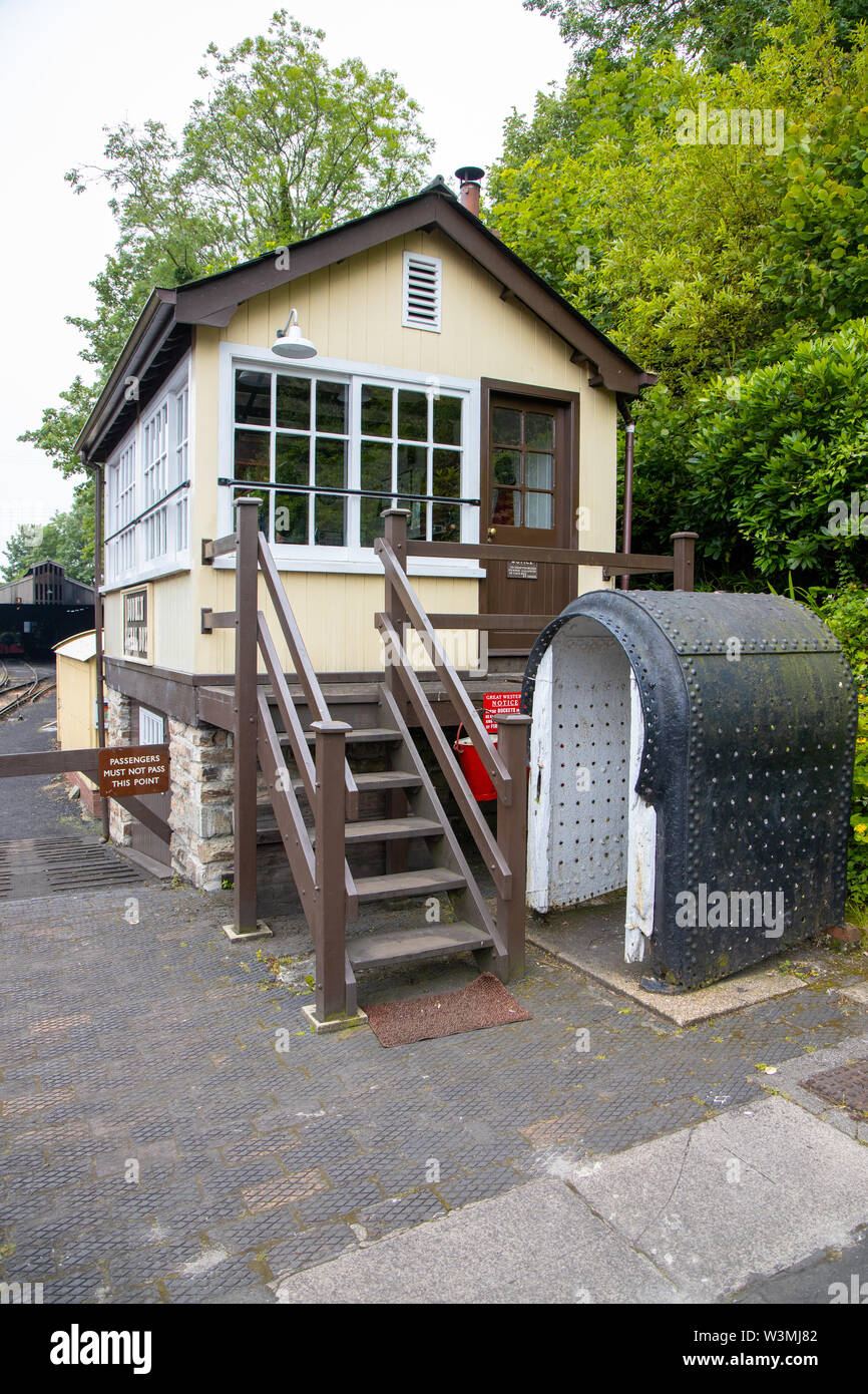 Signal Box at Bodmin and Wenford Railway, Cornwall, UK Stock Photo - Alamy